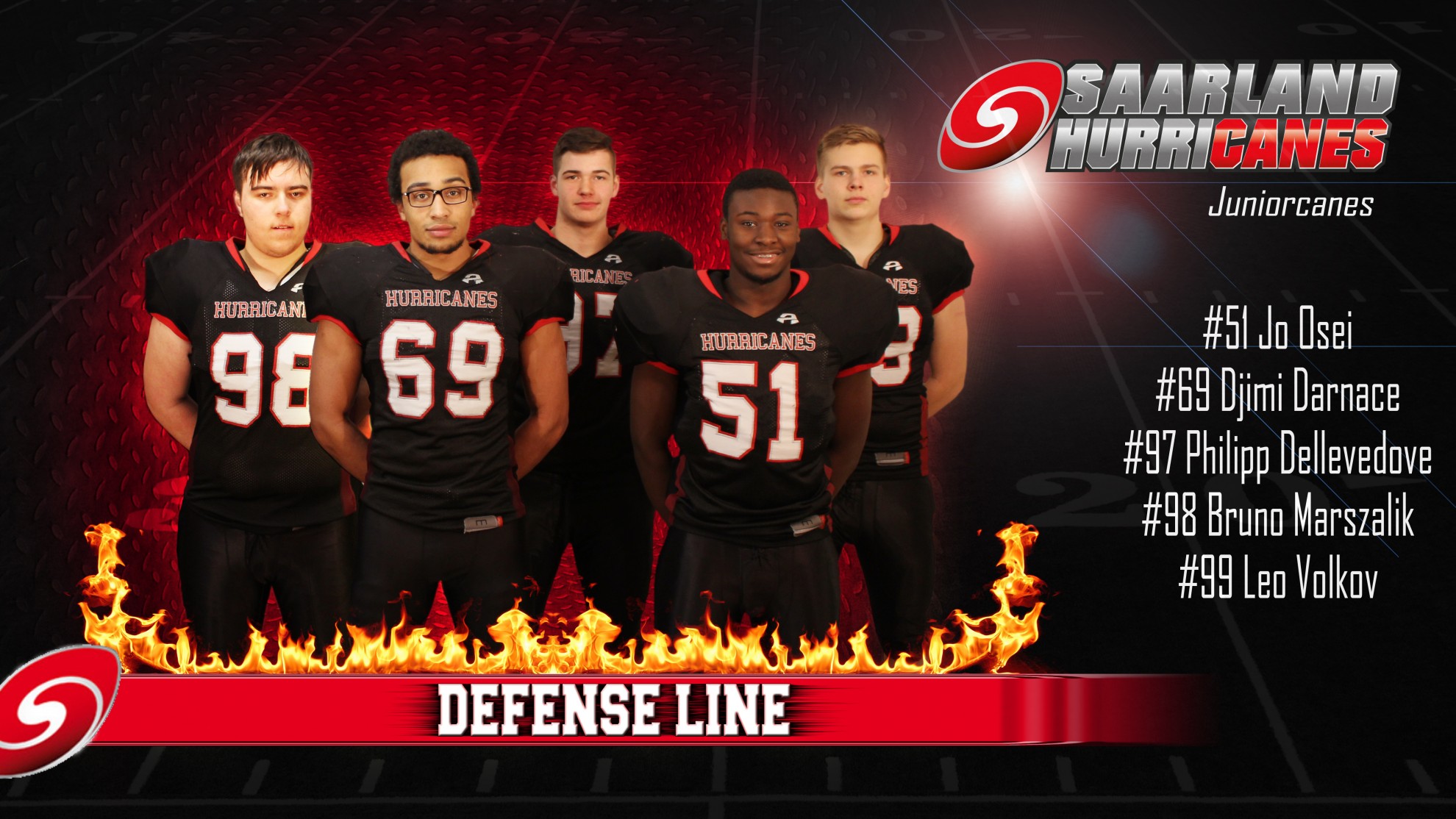 Die JuniorCanes stellen sich vor – die Defense Line – - Saarland Hurricanes