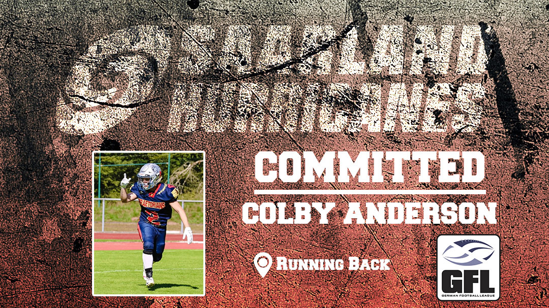 Welcome Colby Anderson . - Saarland Hurricanes